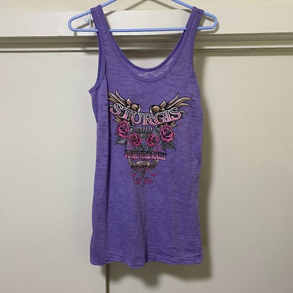 Sturgis | Tops | Sturgis 29 Motorcycle Rally Beautiful Purple Tank Size ...